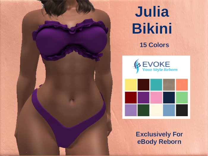 Second Life Marketplace E V O K E Julia Bikini For Ebody Reborn
